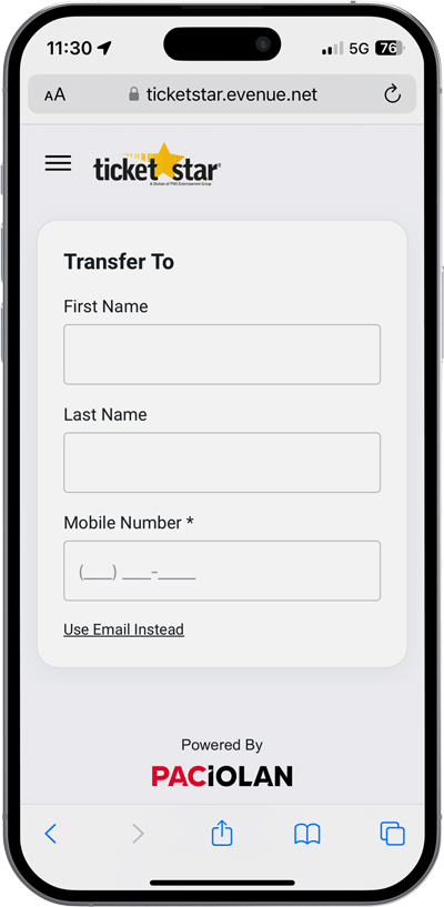 Manage Mobile Ticket | TicketStar